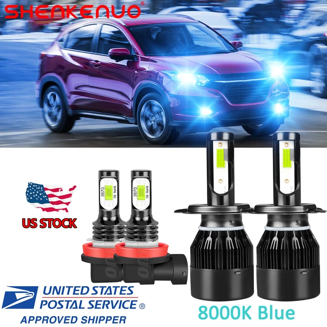 FOR 2016-2018 HONDA HRV LED Headlight Hi/Lo+Fog light Upgrand bulbs ...
