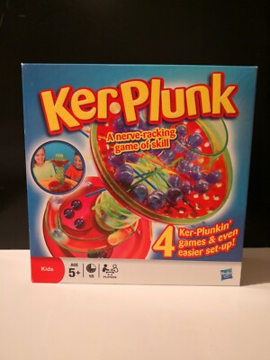 HASBRO GAMING KERPLUNK Nerve-Racking Game of Skill 4 Games Ker Plunk £ ...