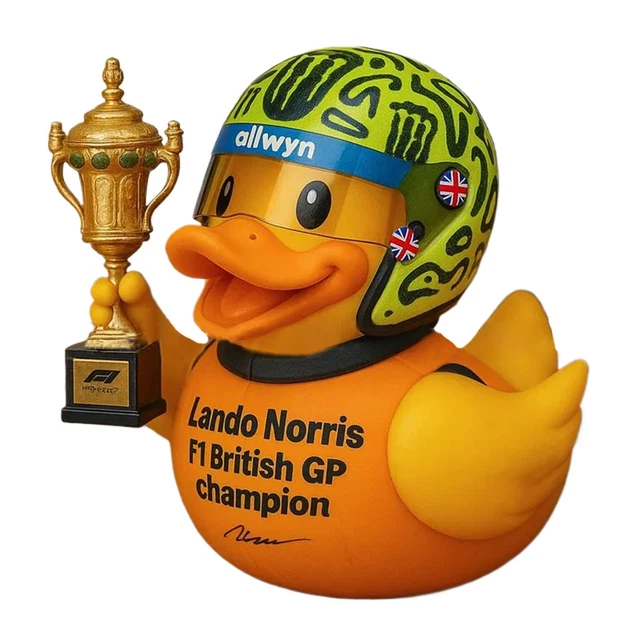 2025 LANDO NORRIS - F1 British GP Champion Funny Ornament Resin Duck ...