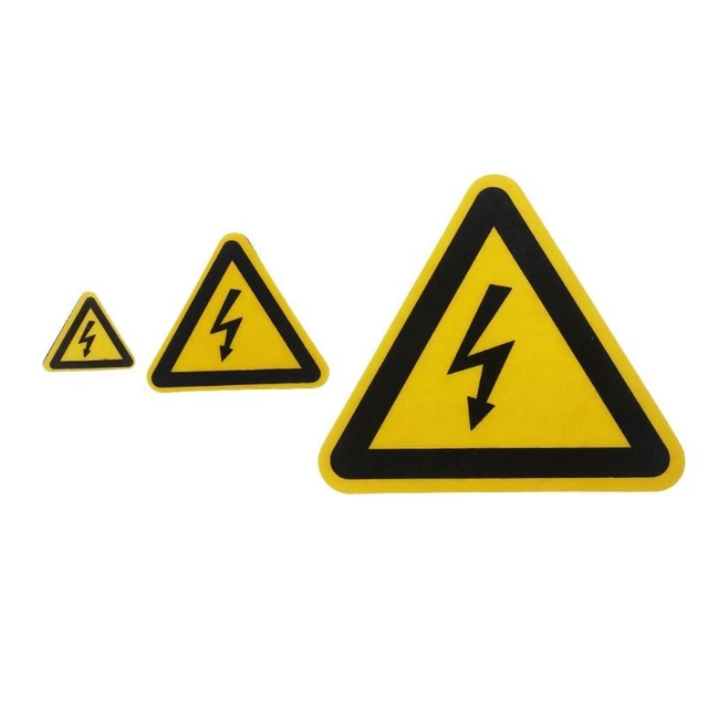 HIGH VOLTAGE STICKER Electrical Safety Warning Sign Decal Self Adhesive ...