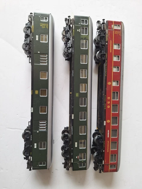 H0 GAUGE MARKLIN 3 COACHES AC 3 RAIL £10.79 - PicClick UK