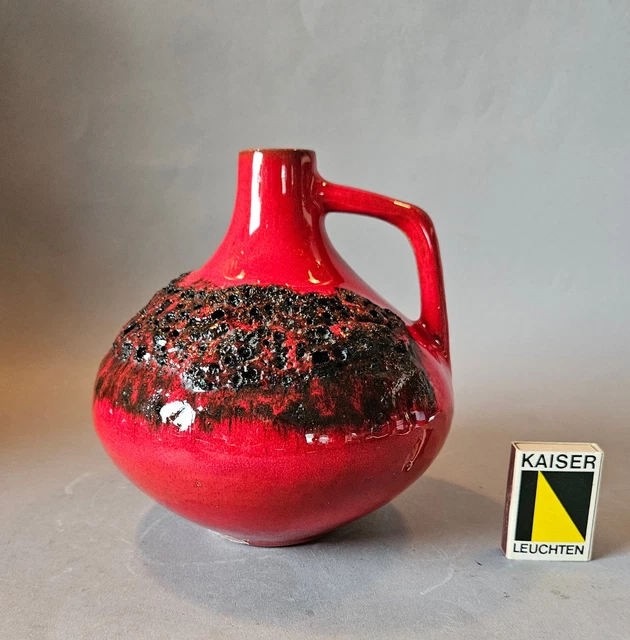 VINTAGE KREUTZ KERAMIK Vase wgp fatlava fat lava 60er 70er Jahre 203 ...