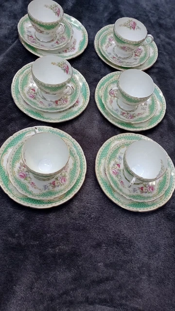 1948-63 FOLEY WINDSOR Bone China Set Of 6 x Trios £25.00 - PicClick UK