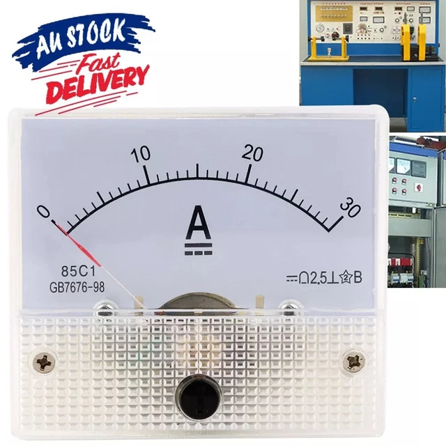 AMP-30A CURRENT CIRCUIT Meter D8-DC Need Shunt 0-30A Analog Ammeter ...