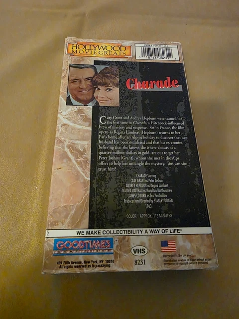 CHARADE (VHS 1963, 1991) FACTORY SEALED!! Cary Grant, Audrey Hepburn £7 ...