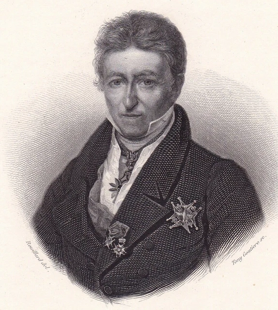 PORTRAIT XIXE JOSEPH de Villèle Premier Ministre Restauration Louis ...