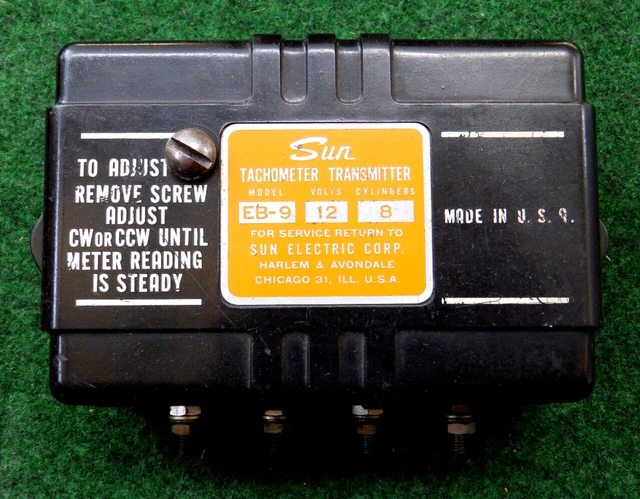 VINTAGE 1960'S 1970'S Sun Tach Tachometer Eb-9A Transmitter Box ...