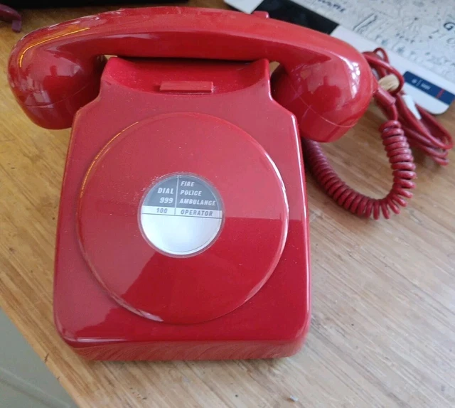 NUCLEAR COLD WAR Hotline Blank Dial Red Telephone GPO 746 Rotary ?ROC ...