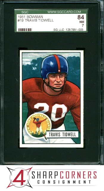 1951 BOWMAN #19 Travis Tidwell Géants Sgc 84 Nm 7 F1000470-005 EUR 30 ...