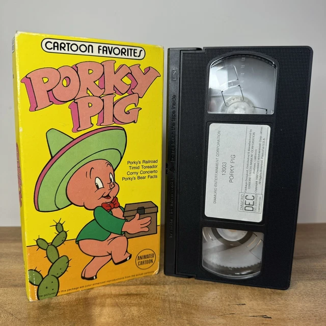PORKY PIG VHS Video Tape 4 Episodes Tested/Working Cartoons Looney ...
