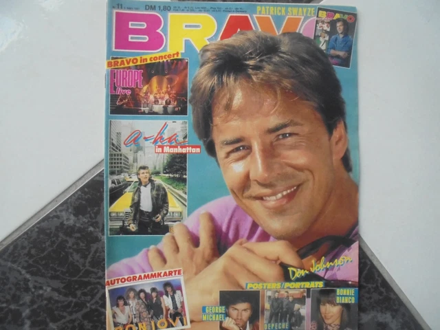 BRAVO 11/1987 TB:MIAMI Vice Star Don Johnson/Depeche Mode/Bon Jovi/P ...