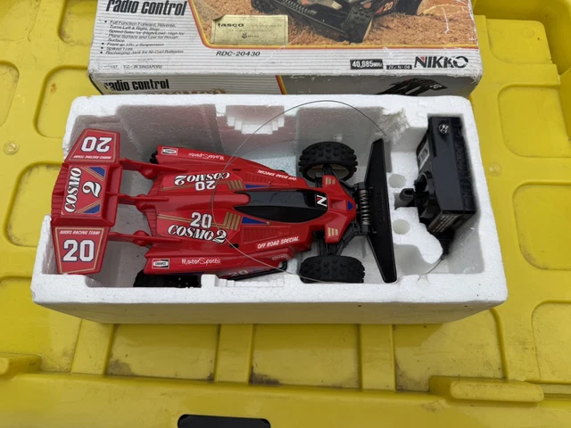 NIKKO COSMO 2 R/C Car RDC-20430 Red working boxed vintage original £5. ...
