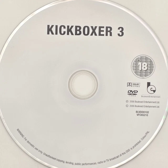 KICKBOXER 3 DVD Boulevard Entertainment PAL Region 2 Action Film £2.06 ...