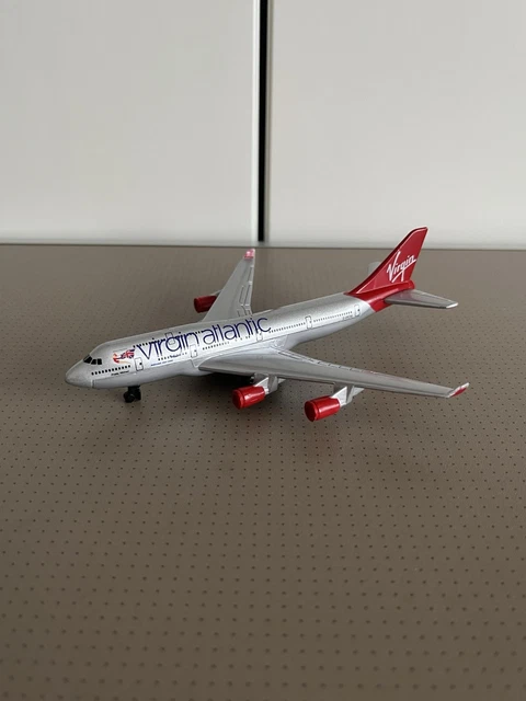 VINTAGE REAL TOY Virgin Atlantic Boeing 747 400 Pretty Woman Die Cast ...