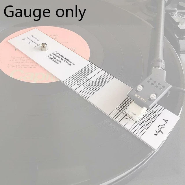 PHONOGRAPH CARTRIDGE ALIGNMENT Protractor Anti-skating Calibration Disc ...