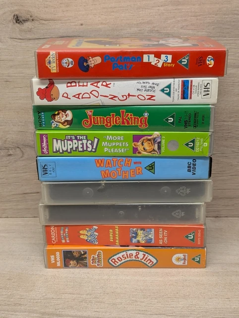 JOBLOT 9X VINTAGE Kids TV VHS Tapes Bundle: Postman Pat, Paddington ...