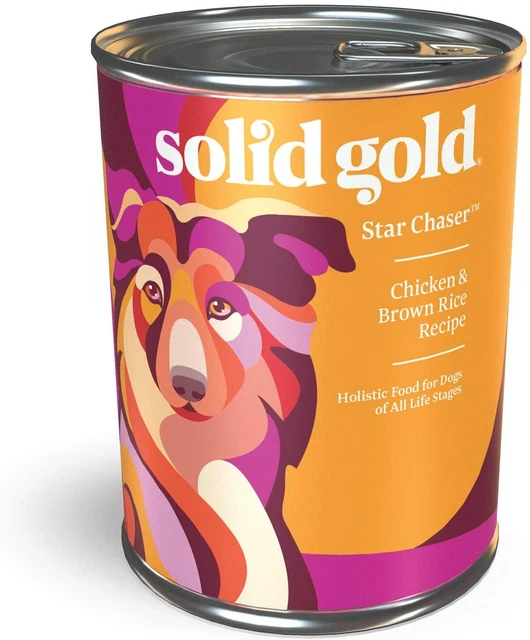 SOLID GOLD CHICKEN, Liver, Brown Rice & Barley Canned Dog Food 13.2 oz ...