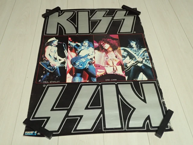 KISS PROMO POSTER for LP Unmasked? 1980's Polystar Japan OBI Paul Gene ...