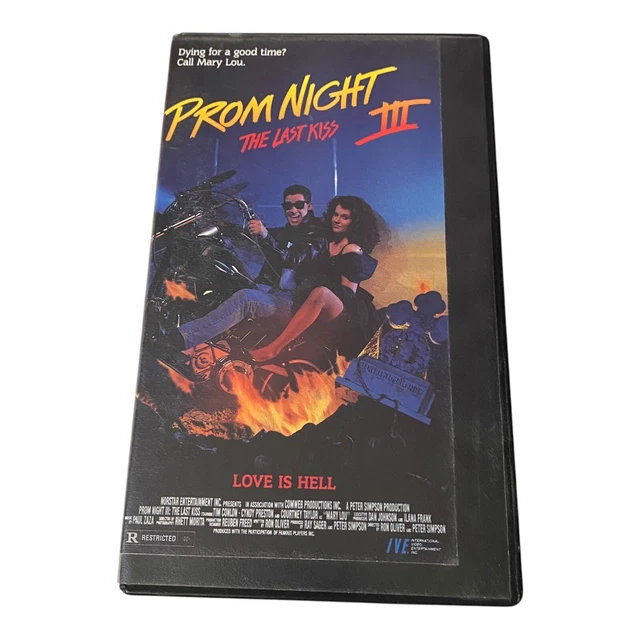 PROM NIGHT III The Last Kiss (VHS, 1989) Rare IVE Copy in Rental ...
