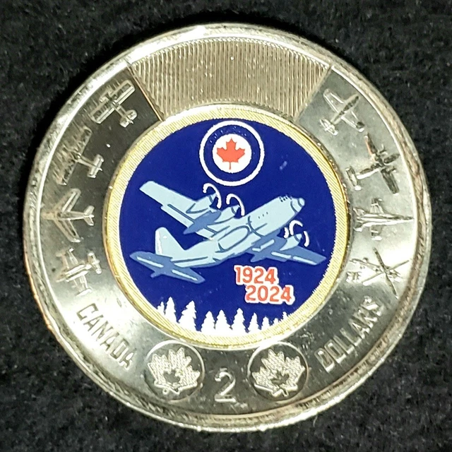 2024 CANADA TOONIE $2 RCAF 100th Anni. Royal Canadian Air Force ...