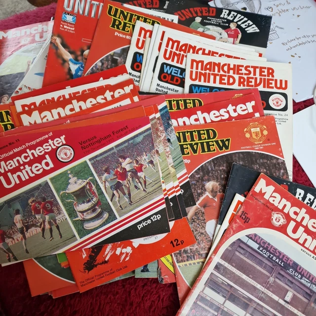 100 MANCHESTER UNITED home programmes joblot 1970 1980 1990 £31.90 ...