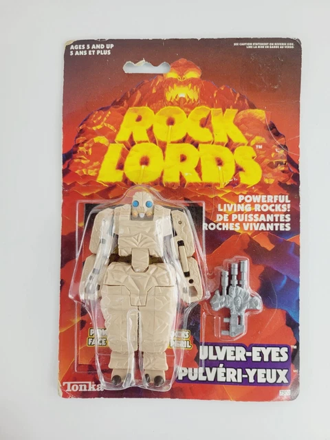 1986 GOBOTS ROCK Lords Pulver Eyes Moc Rare Canadian Card Crystal Clear ...