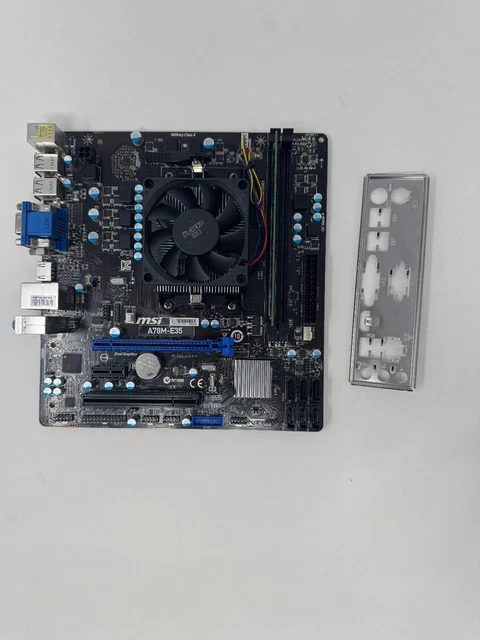 MSI A78M-E35 M-ATX Motherboard | AMD A6-5400K APU 3.6GHz | 4GB DDR3 Ram ...