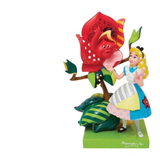 DISNEY SHOWCASE ROMERO Britto Alice in Wonderland Rose Resin Figurine 7 ...
