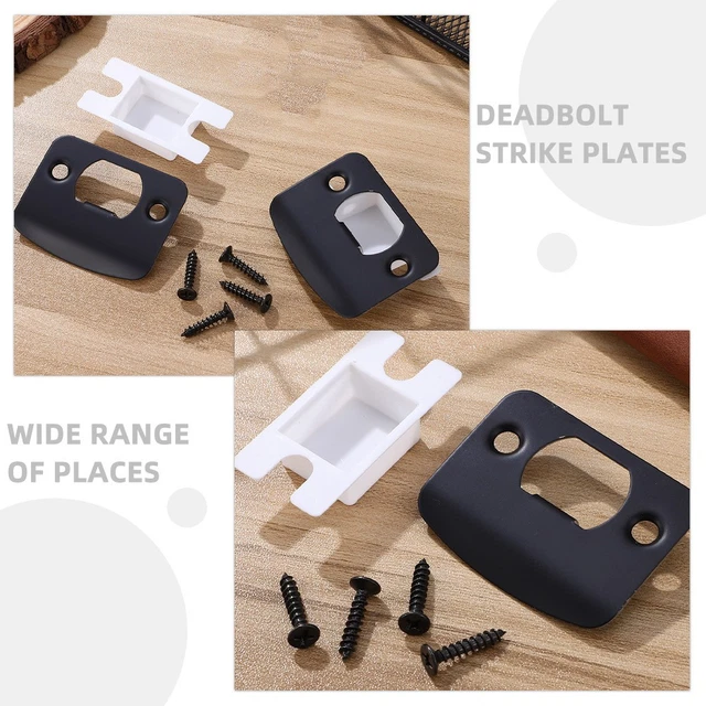 2 PCS DOOR Lock Plate Bolt Receiver Deadbolt Catch Strike Plates £6.29 ...