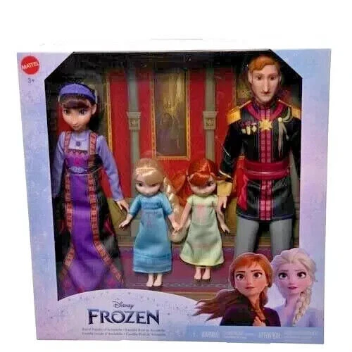 DISNEY FROZEN DOLLS Royal Family of Arendelle 4 Pack Anna Elsa Dolls ...
