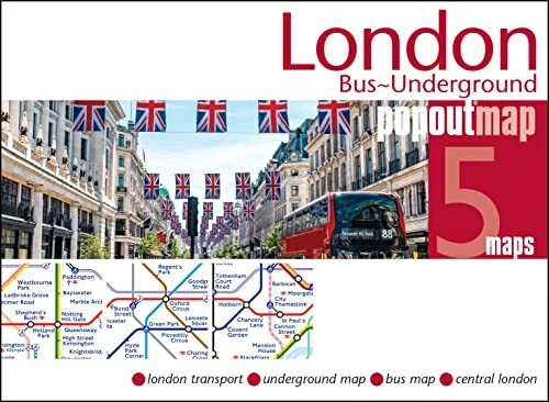 LONDON BUS AND Underground PopOut Map (PopOut Maps) - pocket size, pop ...