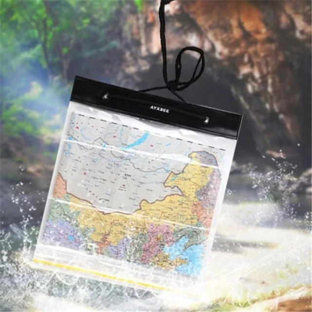 PVC CLEAR WATERPROOF Camping Hiking Transparent Map Case Holder £4.72 ...