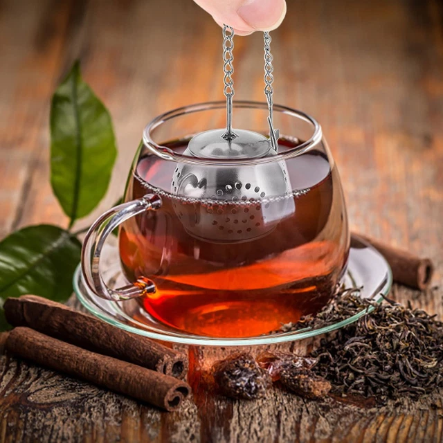 METAL TEA STRAINER Tea Leaf Infuser for Home Office tea leaf infuser ...