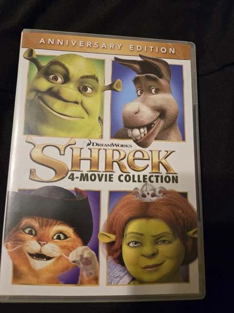 SHREK THE 4-MOVIE Collection DVD Mike Myers Dreamworks Animation Kids ...