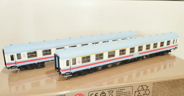 LS 48073 JZ Set 2 Reisezugwagen Abm + Bm IN Sonderbemalung Weiß Creme E ...