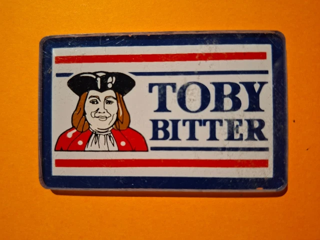 BASS BREWERY TOBY BITTER beer pump keg font ale t-bar badge VINTAGE era ...