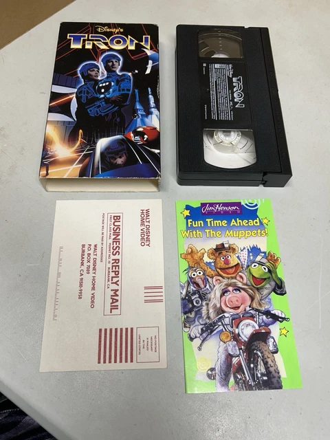 TRON VHS TAPE Original Walt Disney Home Video Jeff Bridges Sci-Fi ...