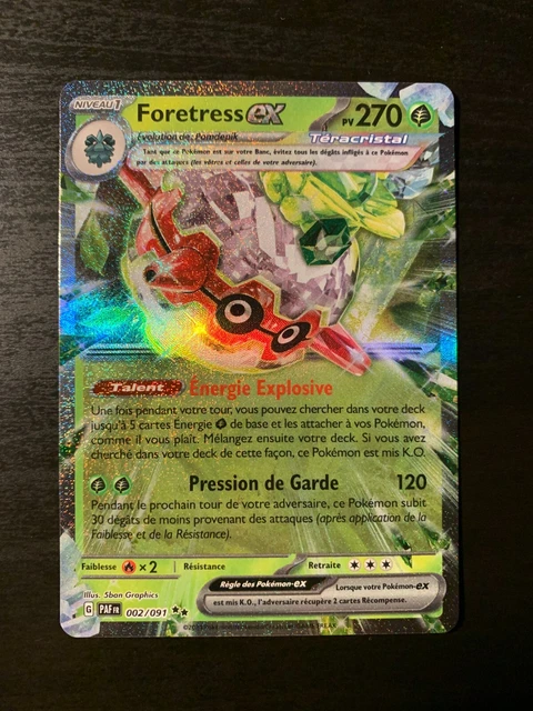 CARTE POKÉMON FORETRESS EX 002/091 PAF SV4.5 Destinées De Paldea FR ...