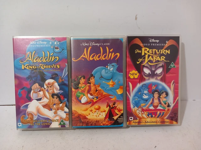 DISNEY VHS VIDEO Tapes Aladdin trilogy Aladdin, king of thieves, return ...
