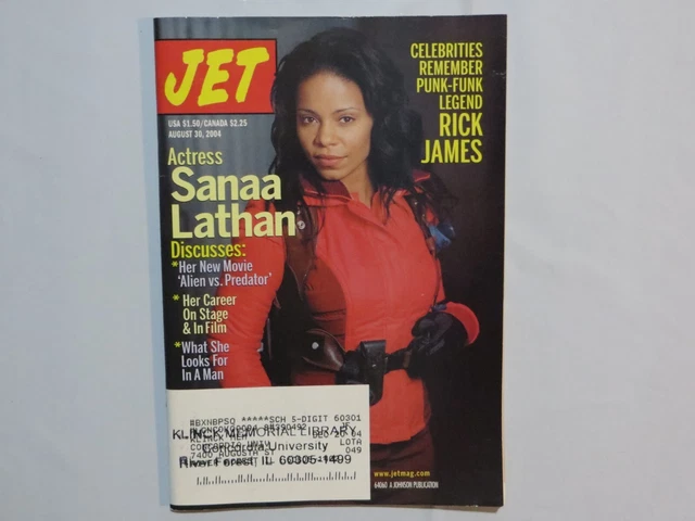 JET MAGAZINE SANAA Lathan Rick James August 30, 2004 WB £11.97 ...