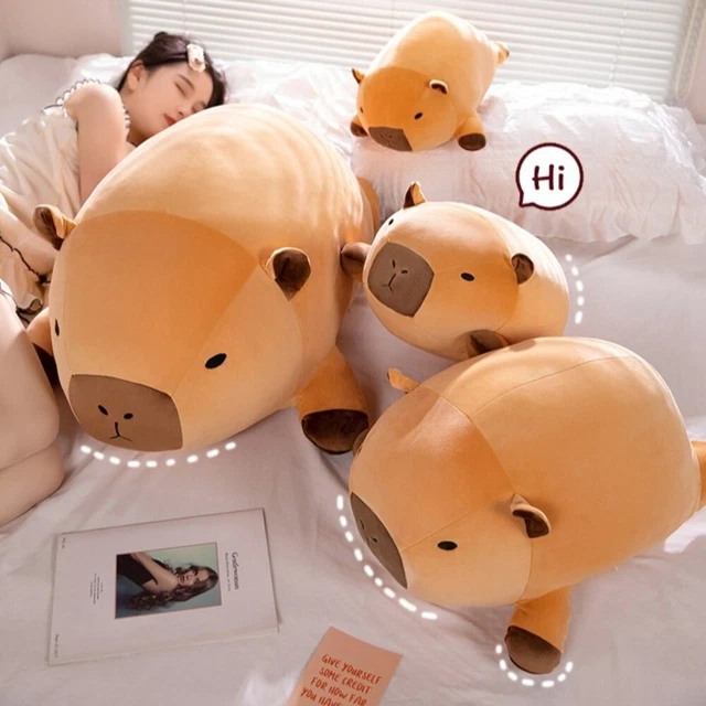 FLUFFY CAPYBARA PLUSH Toy Cartoon Capibara Fluffty Doll Birthday Gift £33.24 - PicClick UK