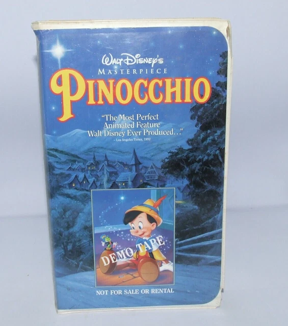 RARE WALT DISNEY DEMO Tape Pinocchio VHS Home Video SCREENER TAPE £56. ...