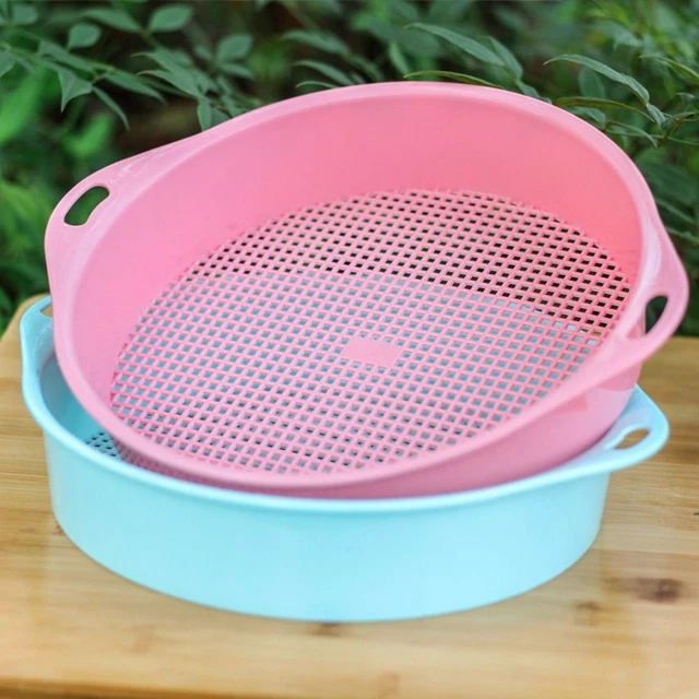 ROUND GARDEN MESH Pan Plastic Sifting Strainer Sand Screen Filter ...