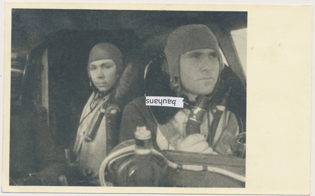 LUFTWAFFE FLUGZEUGFÜHRER PILOT im Flugzeug-Cockpit- Pilotenkanzel 2.WK ...