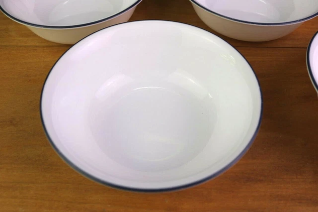 CORELLE FONCÉ BLEU Marine Bande Sur Bordure Céréale Bol Payden Ensemble ...