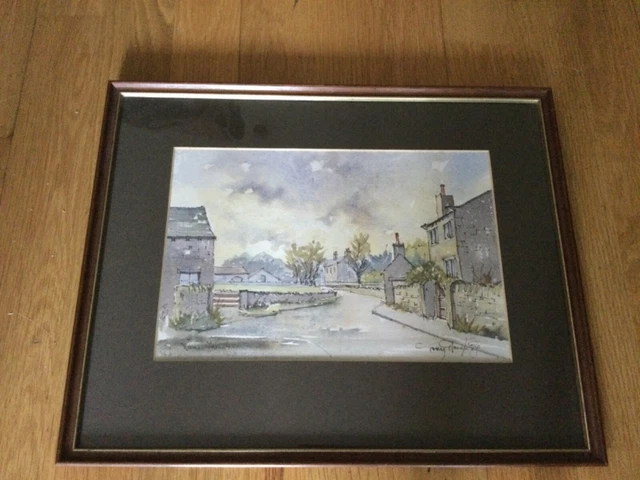 YORKSHIRE VILLAGE FRAMED Original Watercolour Signed Tony Haigh ...