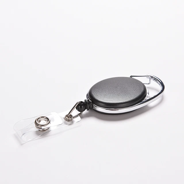 RETRACTABLE REEL RECOIL ID Badge Lanyard Name Tag Key Card Holder Belt ...