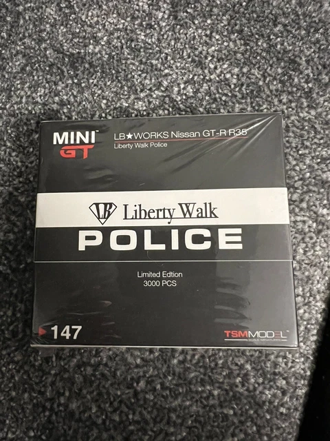 MINI GT 147 1/64 Nissan GTR R35 LB Works Liberty Walk Police Rare £85. ...