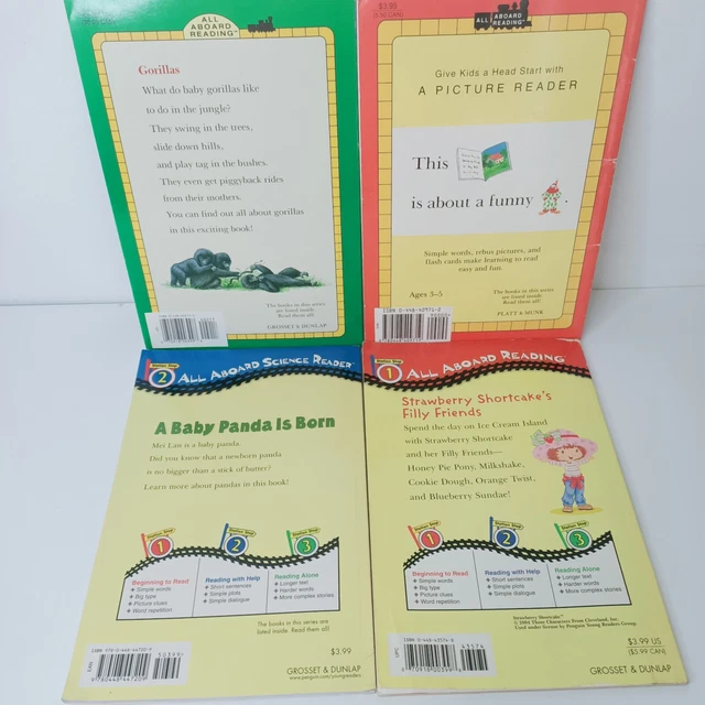 ALL ABOARD READING Level 1 2 Readers Homeschooling Learn to Read 1994-2008 $26.66 - PicClick CA