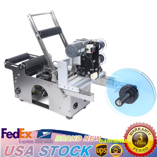 SEMI AUTOMATIC LABELING & Coding Machine Round Bottle Jar Label Marking ...
